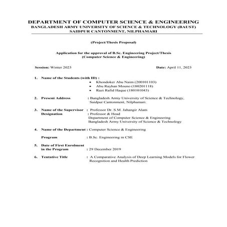 A Comparative Analysis of Deep Learning Modelsfor Flower Recognition ...