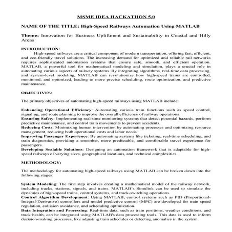 Machine Learning Algorithm Using Matlab For High Speed Railways Doc 8876