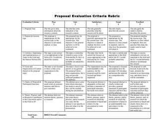 Rubric Proposal | PDF