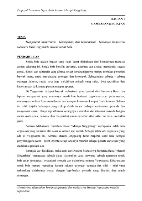Contoh proposal turnamen sepak bola | PDF