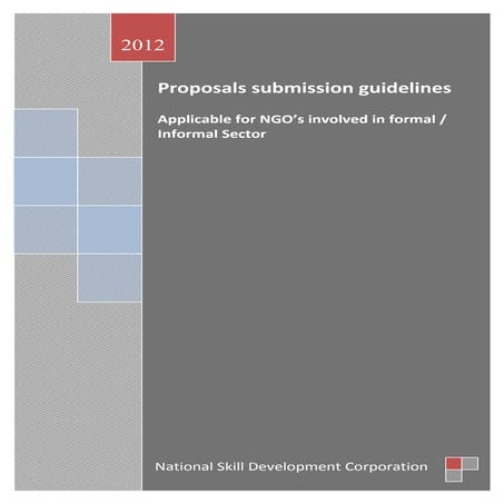 NSDC Proposal for Indian NGOs | PDF
