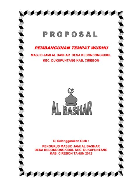 Contoh proposal pembangunan masjid | DOCX