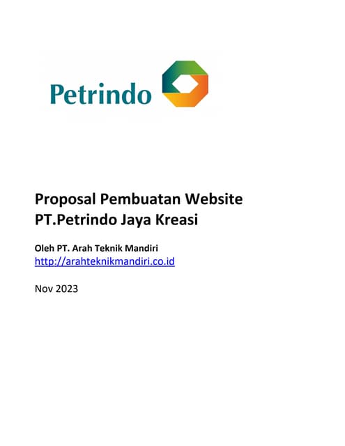 Proposal penawaran pembuatan website baru | PDF