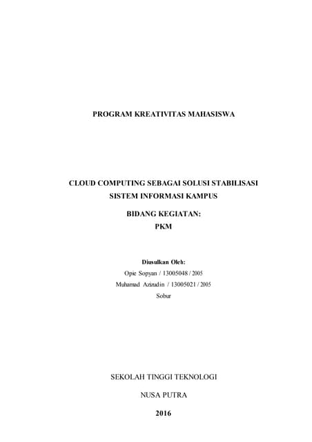 MAKALAH CLOUD COMPUTING : PENYIMPANAN AWAN YANG LEBIH EFISIEN DAN PRAKTIS.docx