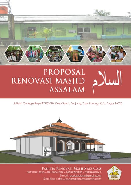 Contoh proposal pembangunan masjid | DOCX