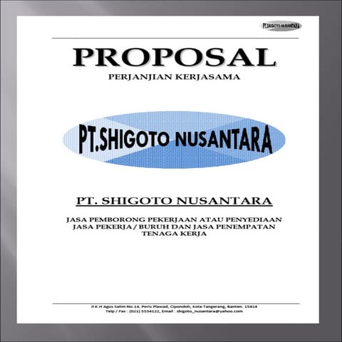 Proposal Shigoto | PDF