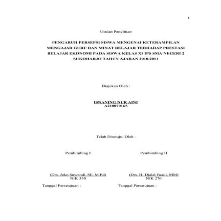 Proposal skripsi | PDF