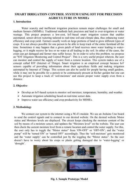 Low Cost Smart Irrigation System Using Arduino | PPT