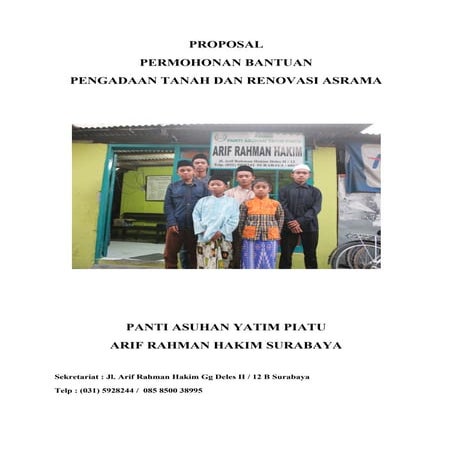 Proposal Panti Asuhan Arif Rahman Hakim SBY | PDF