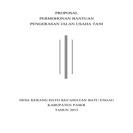 Contoh proposal perbaikan jalan gang rw 02 | PDF