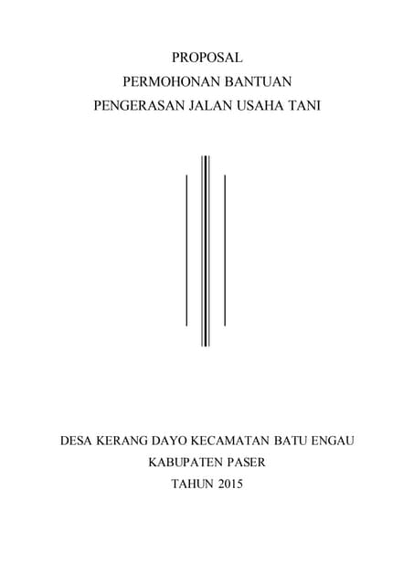 Contoh proposal tani bantuan traktor | DOCX