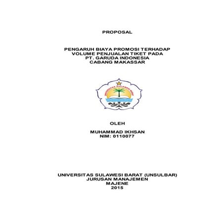 Proposal biaya promosi | DOCX