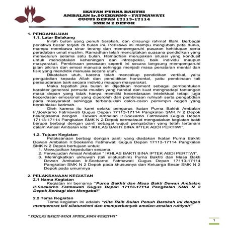 Proposal buber with panti 2013 | PDF