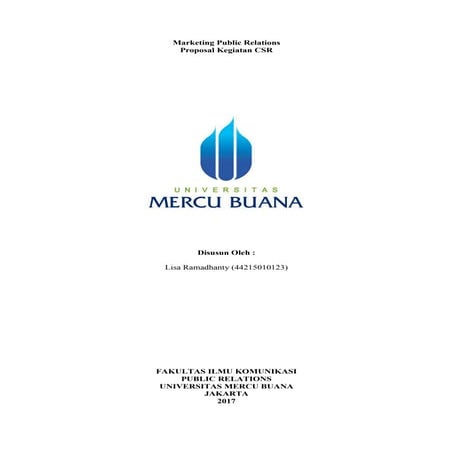 CONTOH PROPOSAL PERMOHONAN DANA CSR YANG KEREN KECE BADAI | PDF