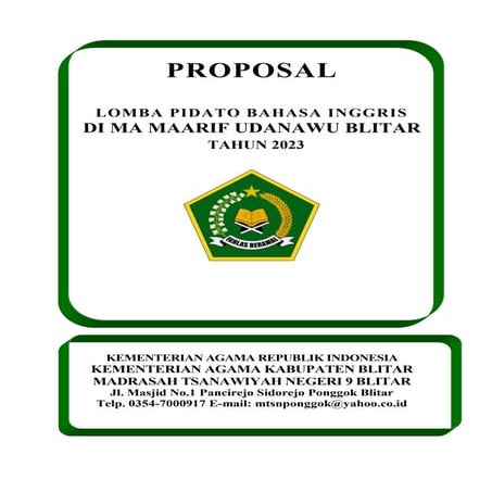 proposal lomba bahasa inggris tingkat kota | PDF