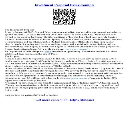 Proposal Essay Sample | PDF