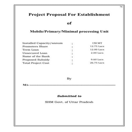 Proposal establishment | PDF
