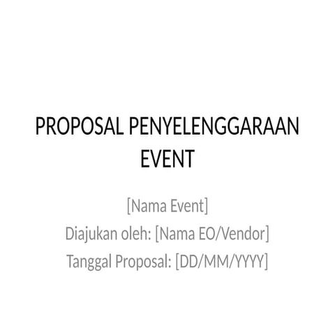 Proposal Perencanaan dan kerjasama Event Organizer.pptx