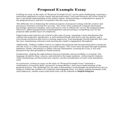 Proposal Example Essay. Https Letterpile.com Writing How-To-Write-A ...