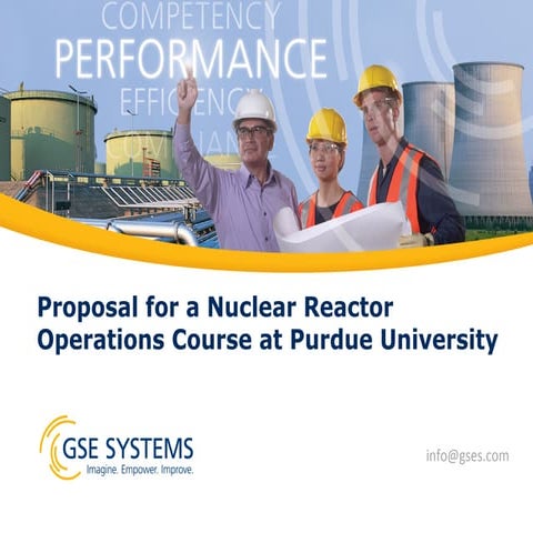 Proposal For a Nuclear Reactor Operations Course at Purdue University | PPT