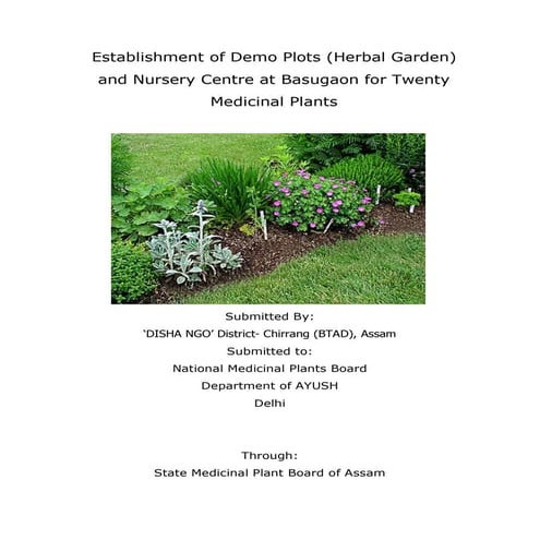 Herbal Garden proposal for Disha NGO | PDF