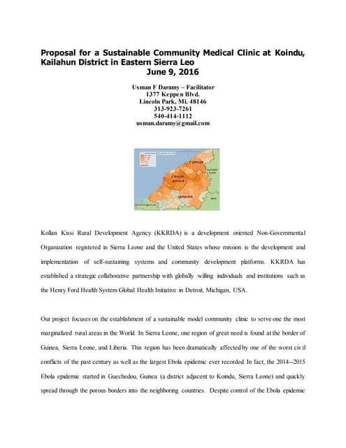 HEALTH PROJECT PROPOSAL(1) | PDF