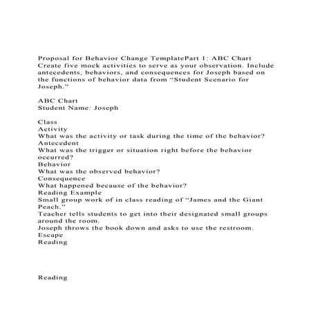 Proposal for Behavior Change TemplatePart 1 ABC ChartCreate.docx