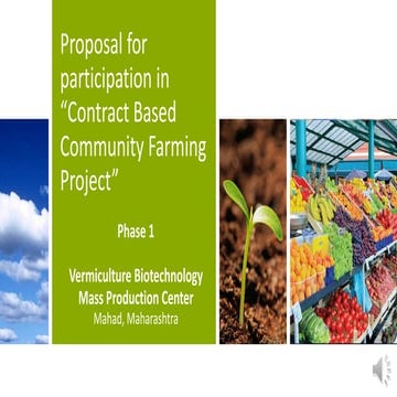 Proposal for Community Farming Project, Maharashtra | PPTX