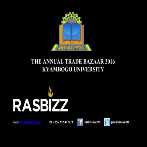 Proposal for kyambogo trade bazaar 2016 | PDF