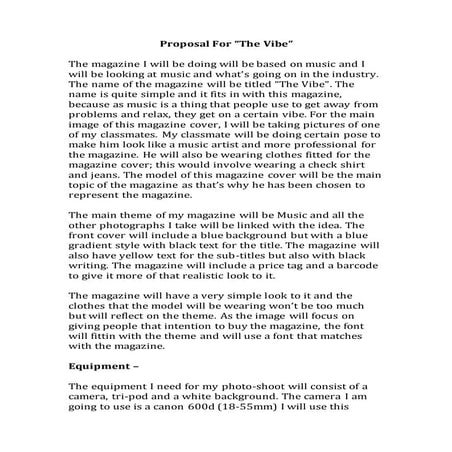 Proposal for magazine | PDF