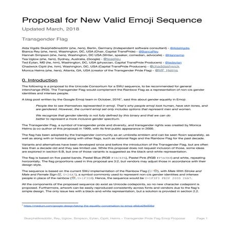 Proposal for new valid emoji sequence: Transgender Flag: version 4 for ...