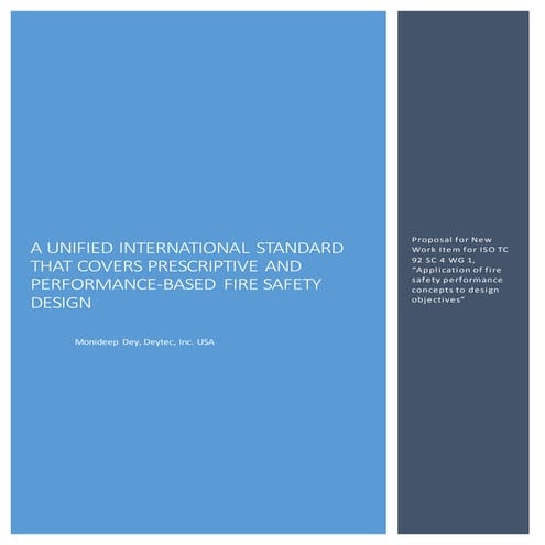 A Unified International Standard that Covers Prescriptive and ...