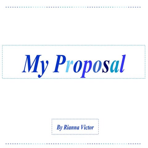 Proposal for Thriller Opening | PPT
