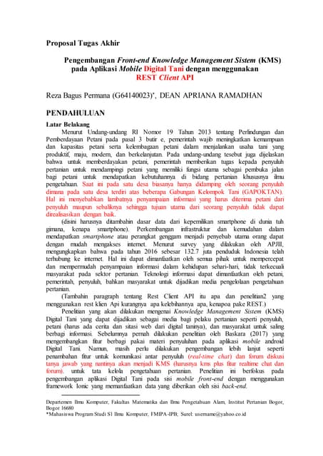 Proposal MPPL-D 5114100084 | PDF