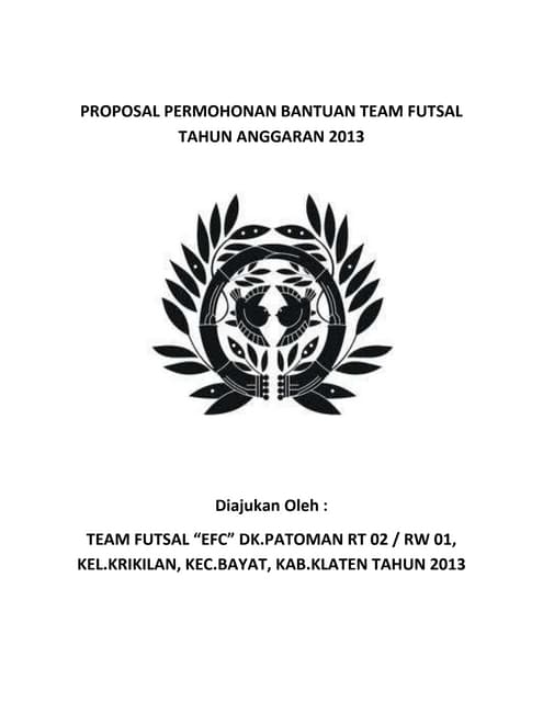 Contoh proposal turnamen sepak bola | PDF