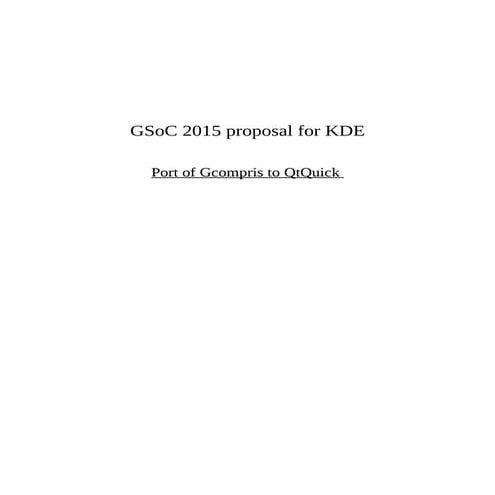 Proposal gcompris | PDF | Programming Languages | Computing