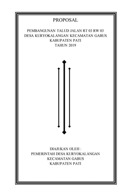 Proposal pembanguan jalan gang melati | PDF
