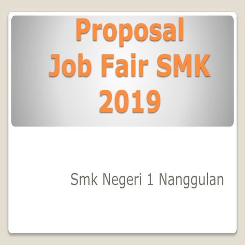 Proposal jobfair 2019 | PPTX