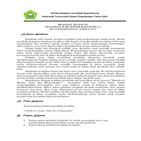 Proposal jurnalistik i | DOCX