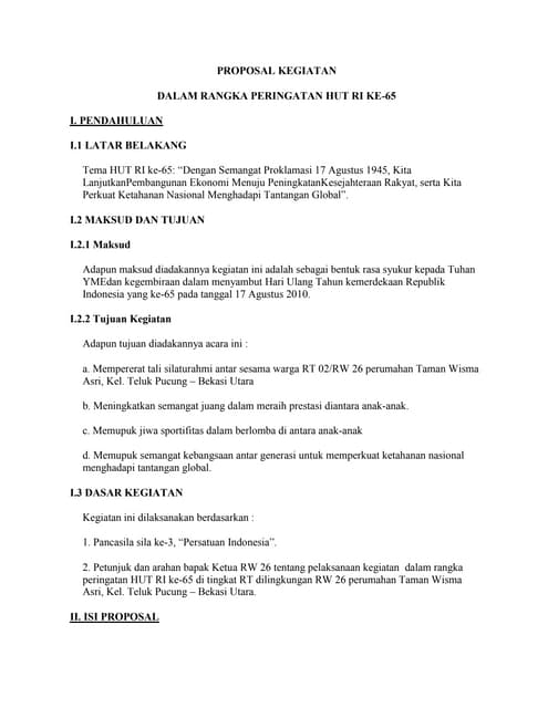 Contoh surat proposal | PDF