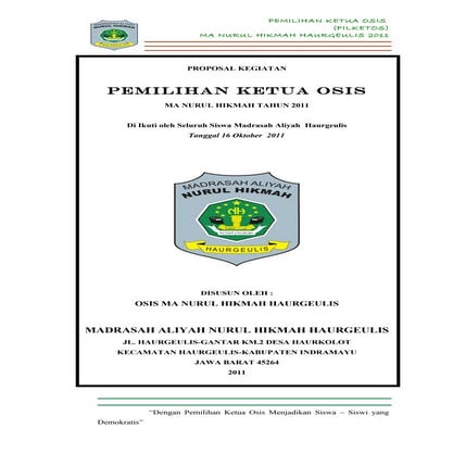Proposal kegiatan ketua osis | DOC