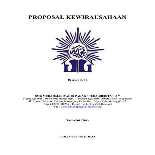Proposal kewirausahaan | DOCX