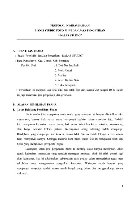 Business plan photocopy atk | PDF