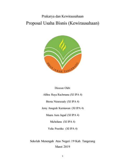 Contoh Proposal Usaha Budidaya Ayam Petelur | KEWIRAUSAHAAN | PDF