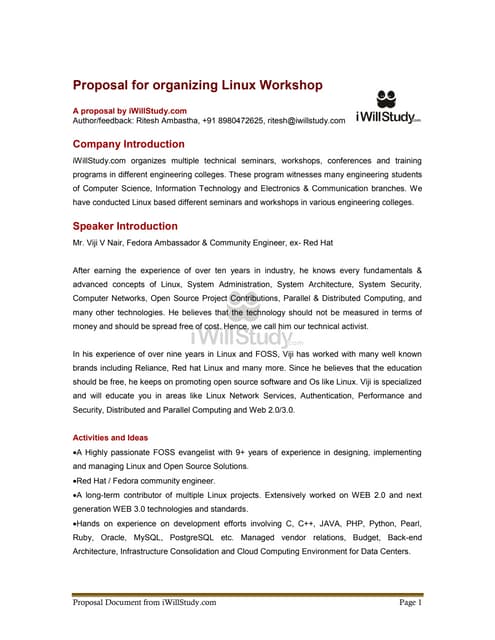 Seminar And Workshop On Linux Pdf