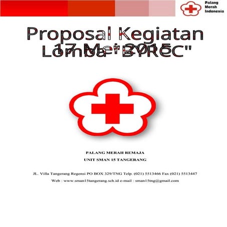 PMR SMA Negeri 15 Tangerang - Proposal Lomba BYRCC | DOCX