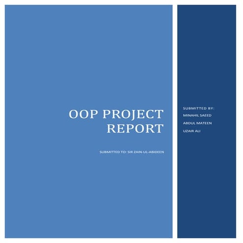 OOP PROJECT REPORT | DOCX