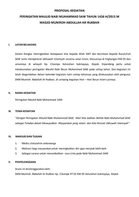 Laporan pelaksanaan kegiatn maulid Nabi Muhammad SAW neo (1).docx