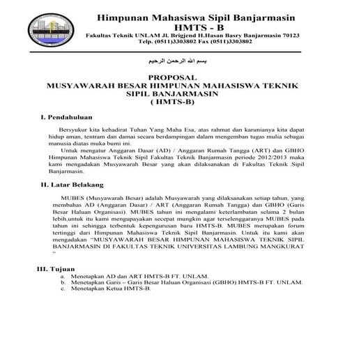 Proposal mubes | DOCX