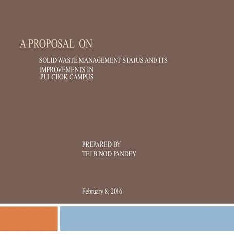 Proposal on solid waste management | PPTX